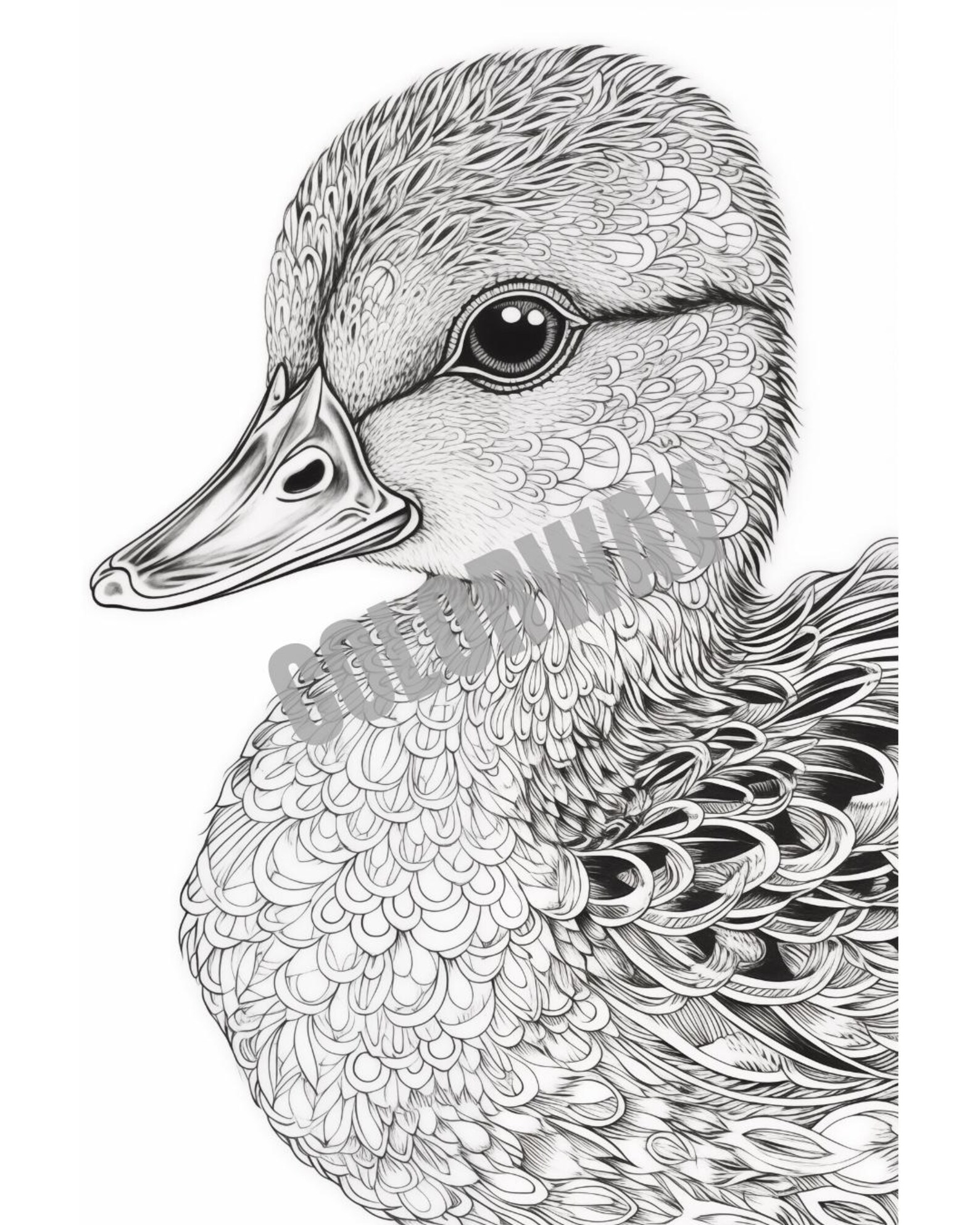 Adorable Baby Duck Mandalas: Set of 26 Cute & Calming Coloring Pages ...