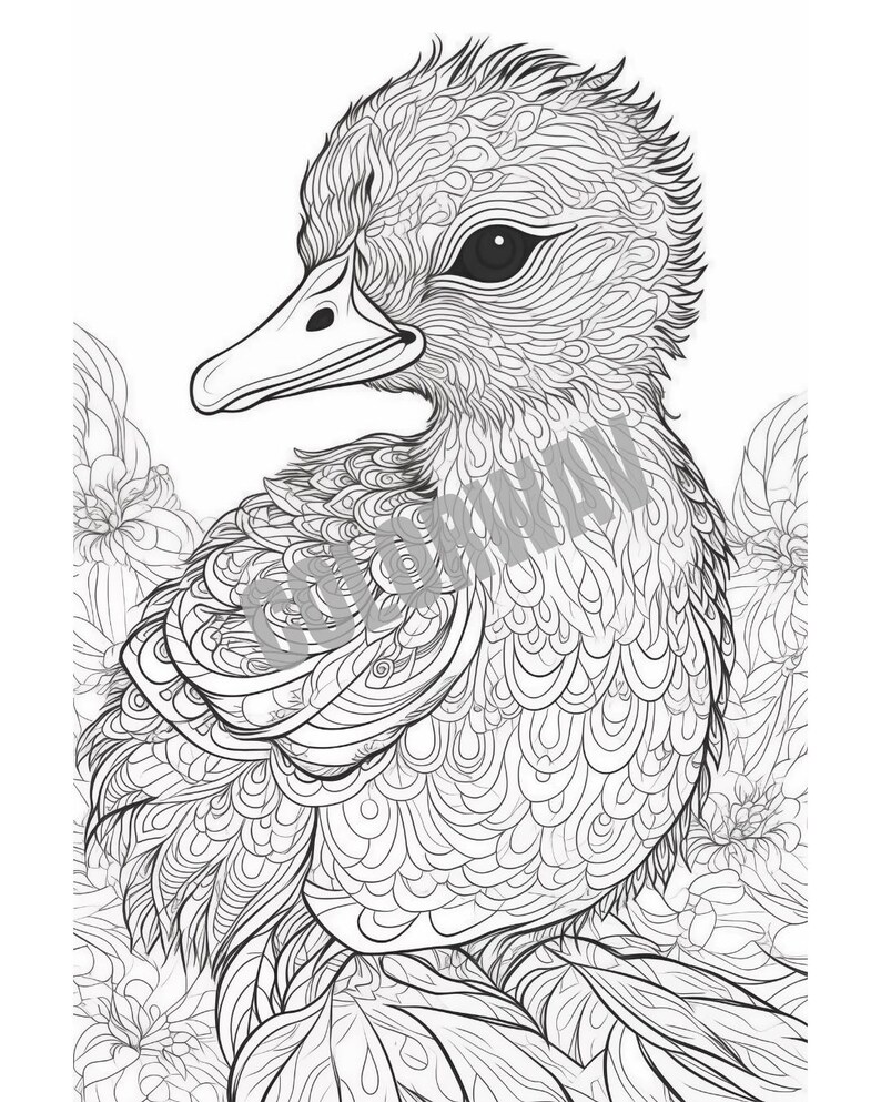 Adorable Baby Duck Mandalas: Set of 26 Cute & Calming Coloring Pages ...