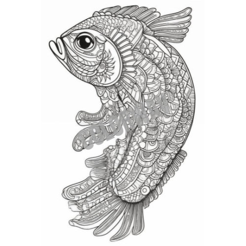 Underwater Mandalas: Set of 26 Intricate Fish Mandala Coloring Pages ...