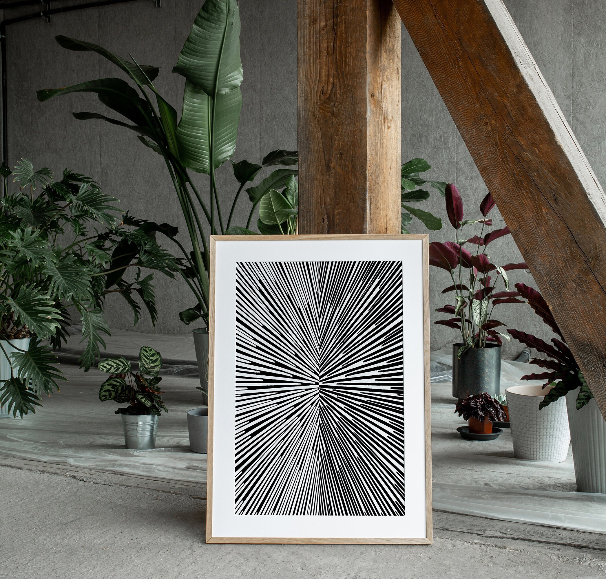 Abstract Sun Print, Sun Art, Black and White Abstract Art, Abstract ...