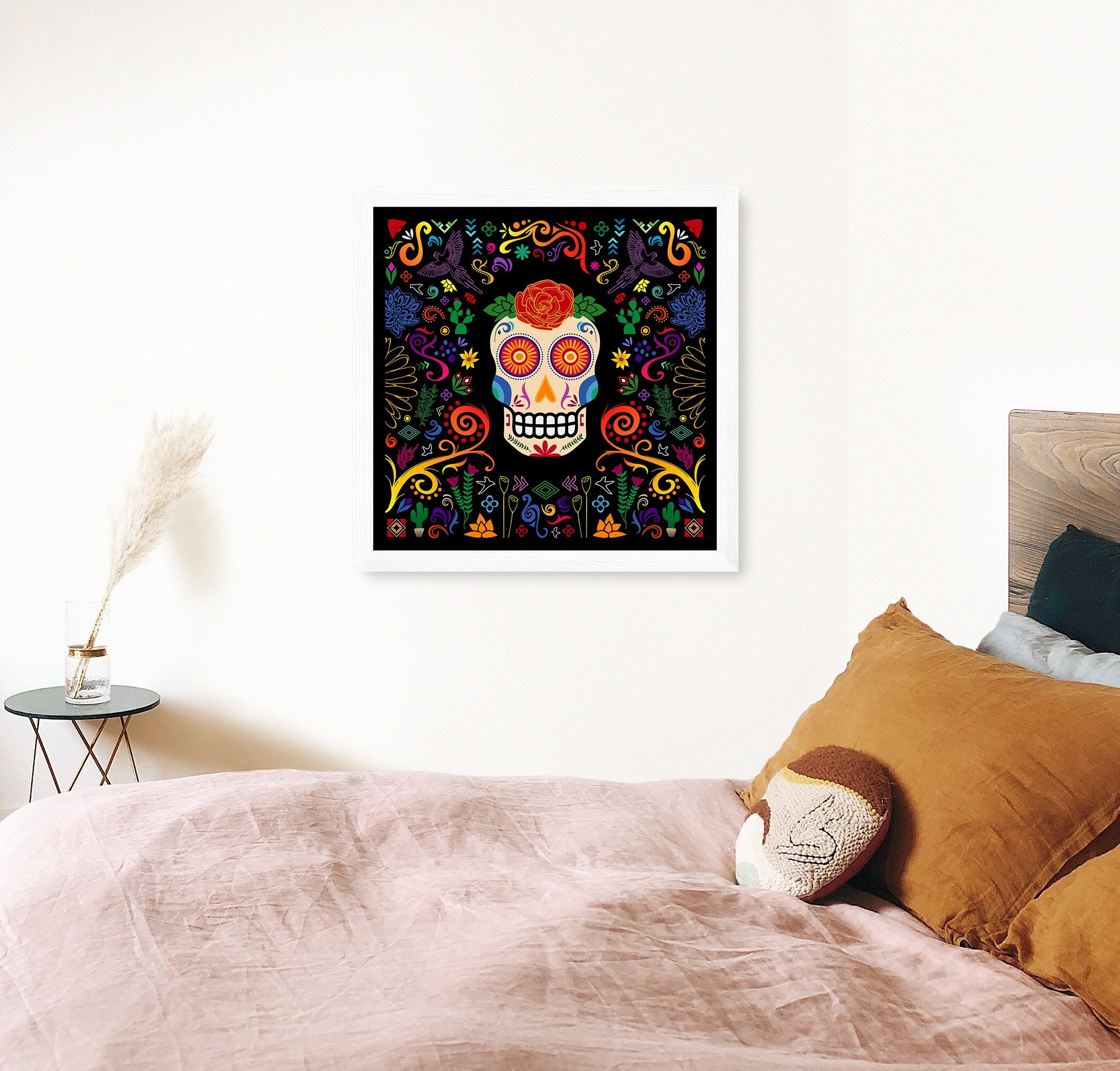 Dia De Los Muertos Wall Art, Day of the Dead Print, Dia De Los Muertos ...