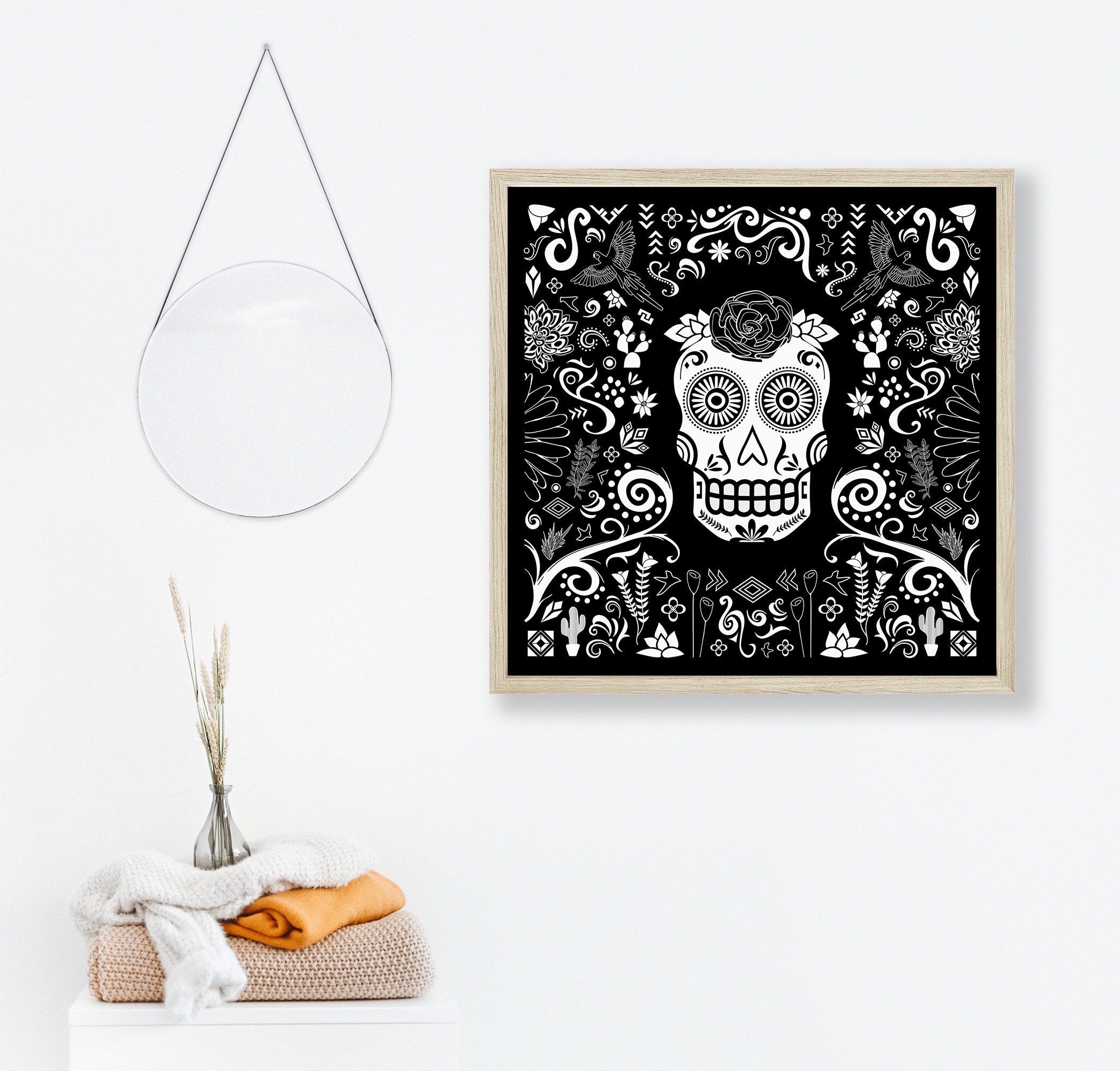 Dia De Los Muertos Wall Art Day of the Dead Print Dia De Los - Etsy