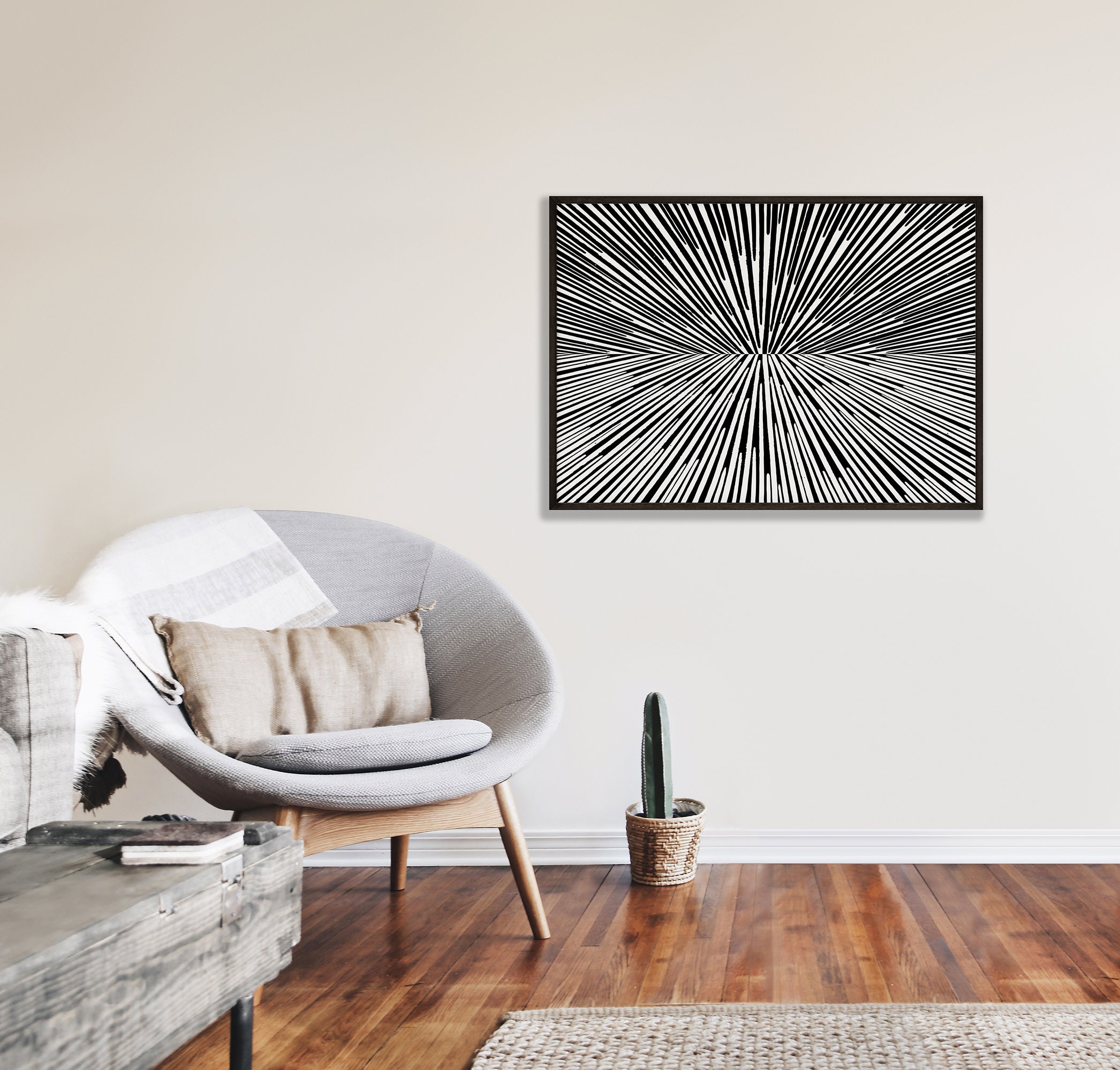 Abstract Sun Print, Sun Art, Black and White Abstract Art, Abstract ...