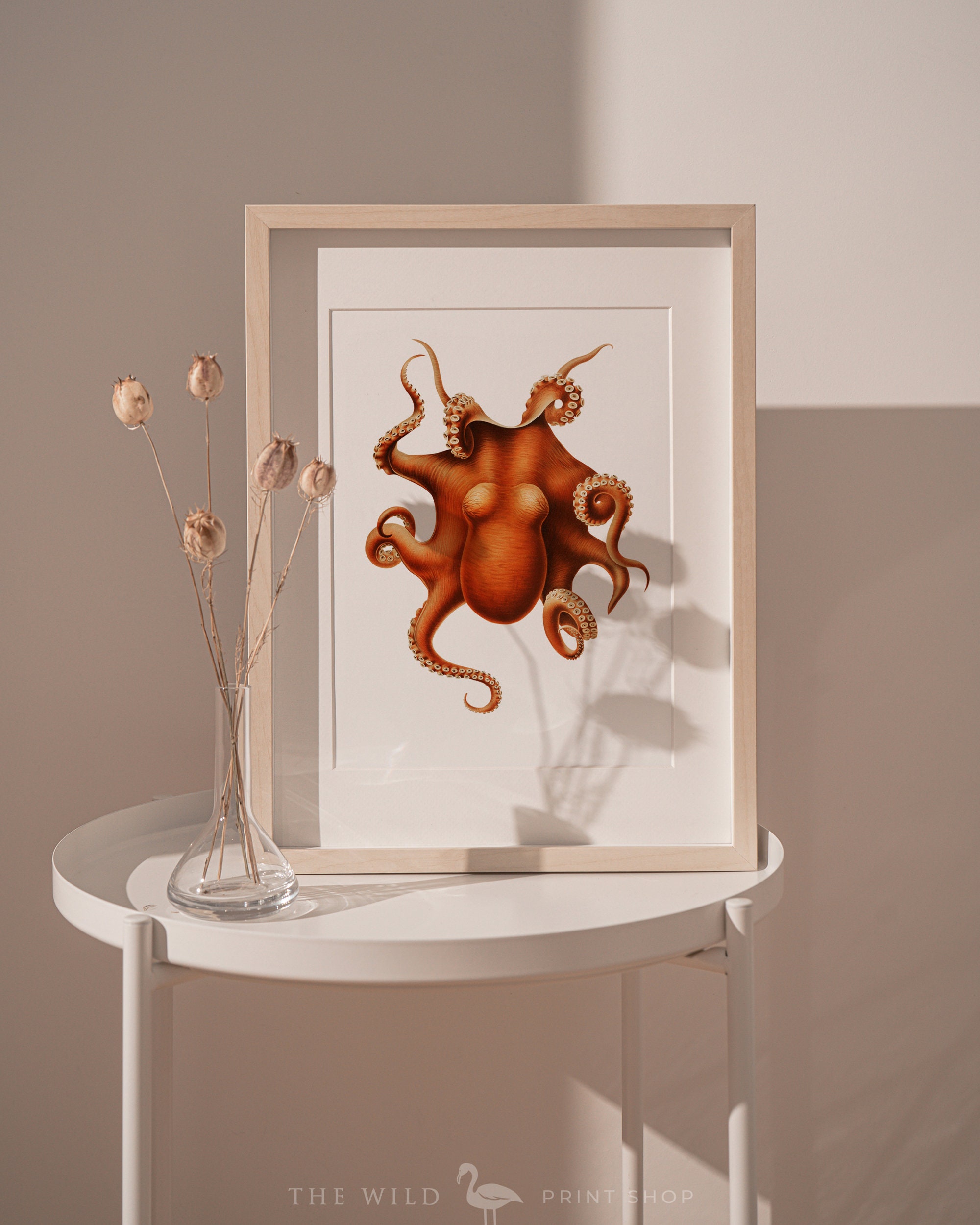 Octopus Print Vintage Octopus Print Octopus Wall Art | Etsy