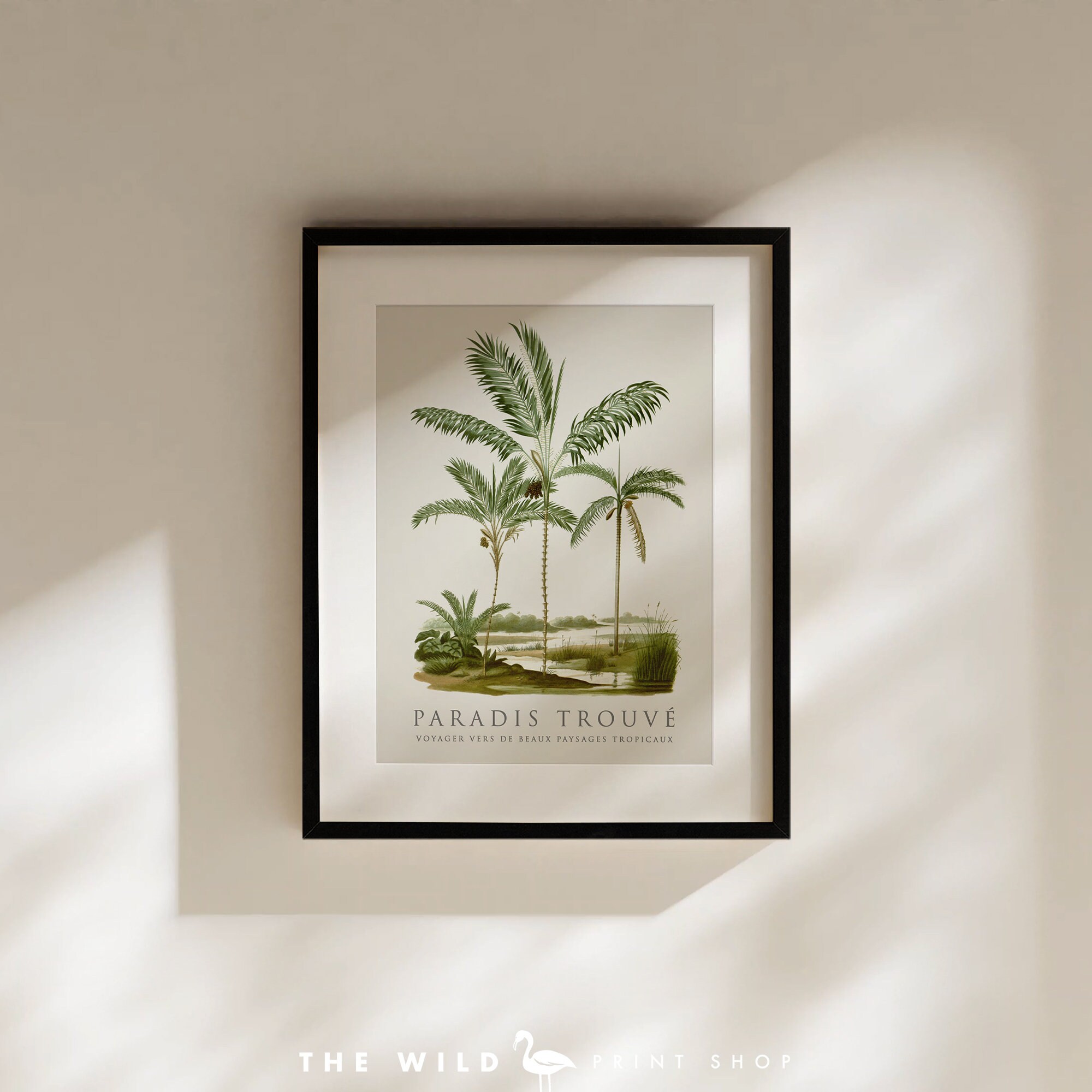 Palm Tree Print, Tropical Palm Print, Island Print, Vintage Botanical ...