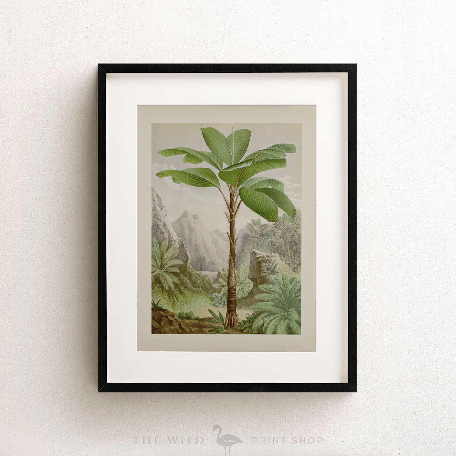 Palm Tree Print Tropical Palm Print Island Print Vintage | Etsy