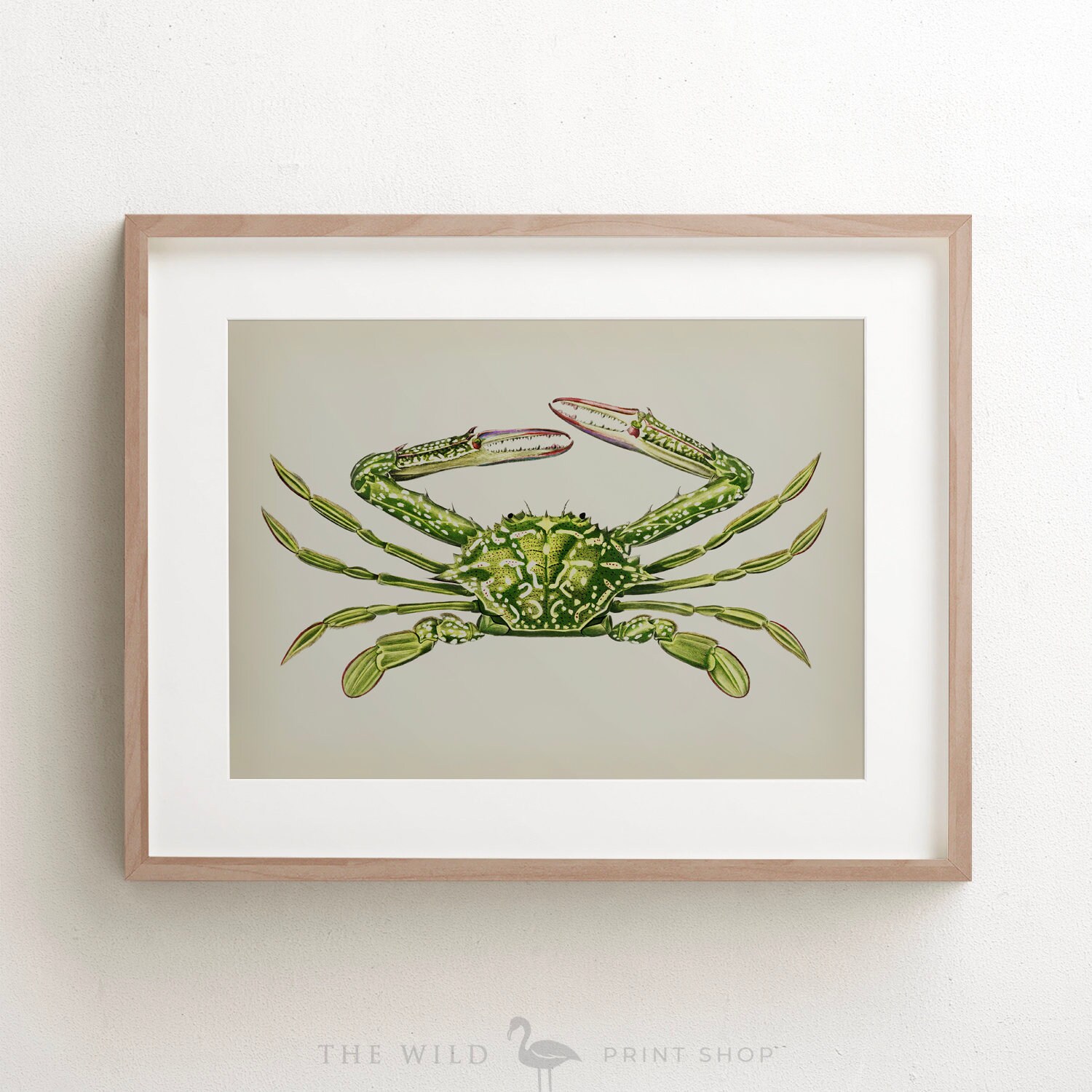 Crab Print Vintage Crab Print Crab Wall Art Nautical Print | Etsy