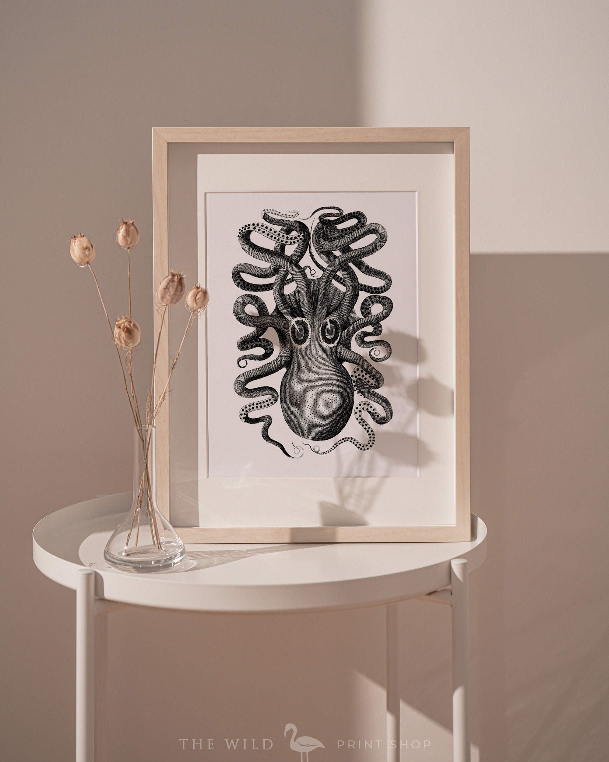Octopus Print Vintage Octopus Print Octopus Wall Art | Etsy