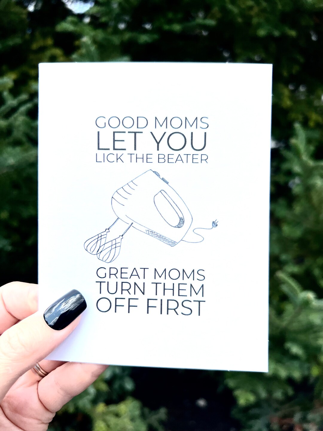 Funny Mom Birthday Card, Good Moms Let You Lick the Beater - Etsy