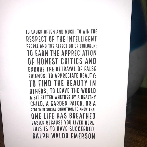 Emerson Quote - Etsy