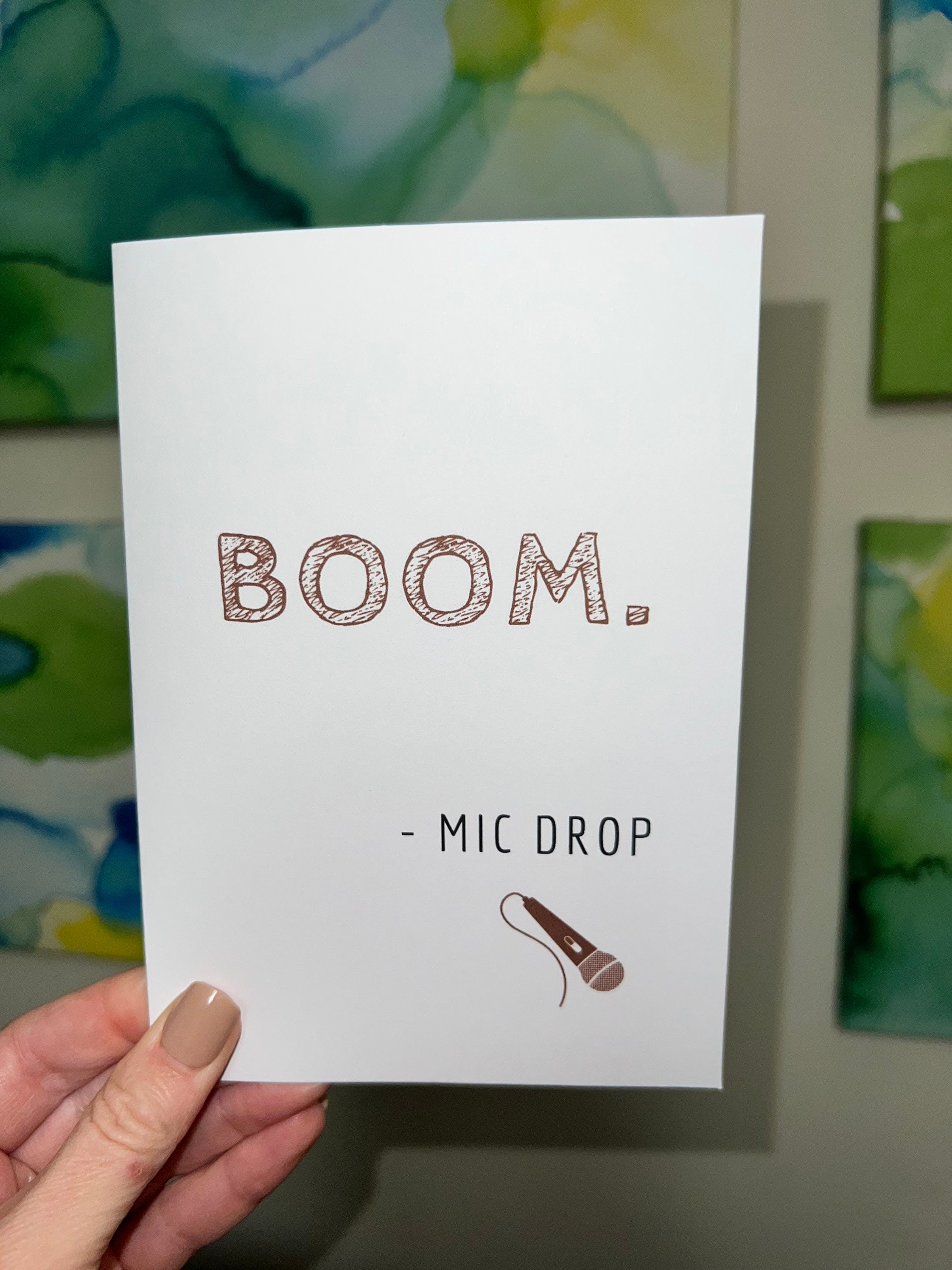 Boom Mic Drop Congratulations Card Perfect for Graduation - Etsy