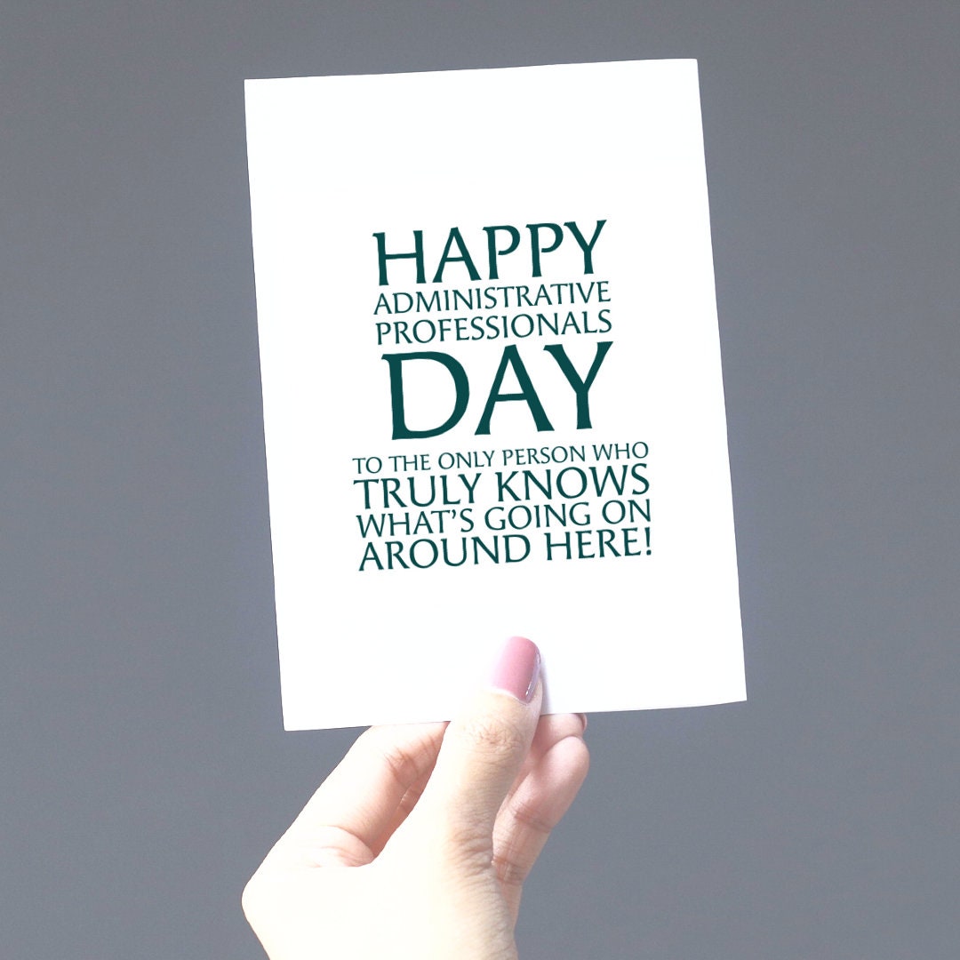 Funny Administrative Professionals Day Card: Appreciation Gift - Etsy