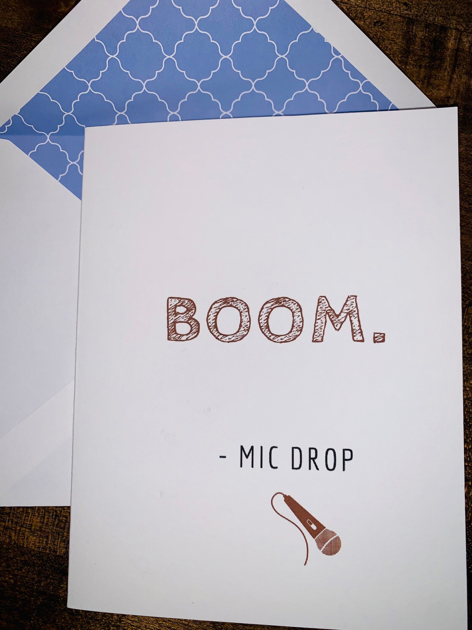 Boom mic drop congratulations card perfect for graduation | Etsy