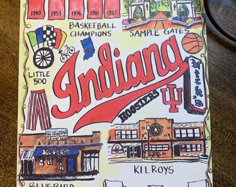 Indiana University Card - Etsy