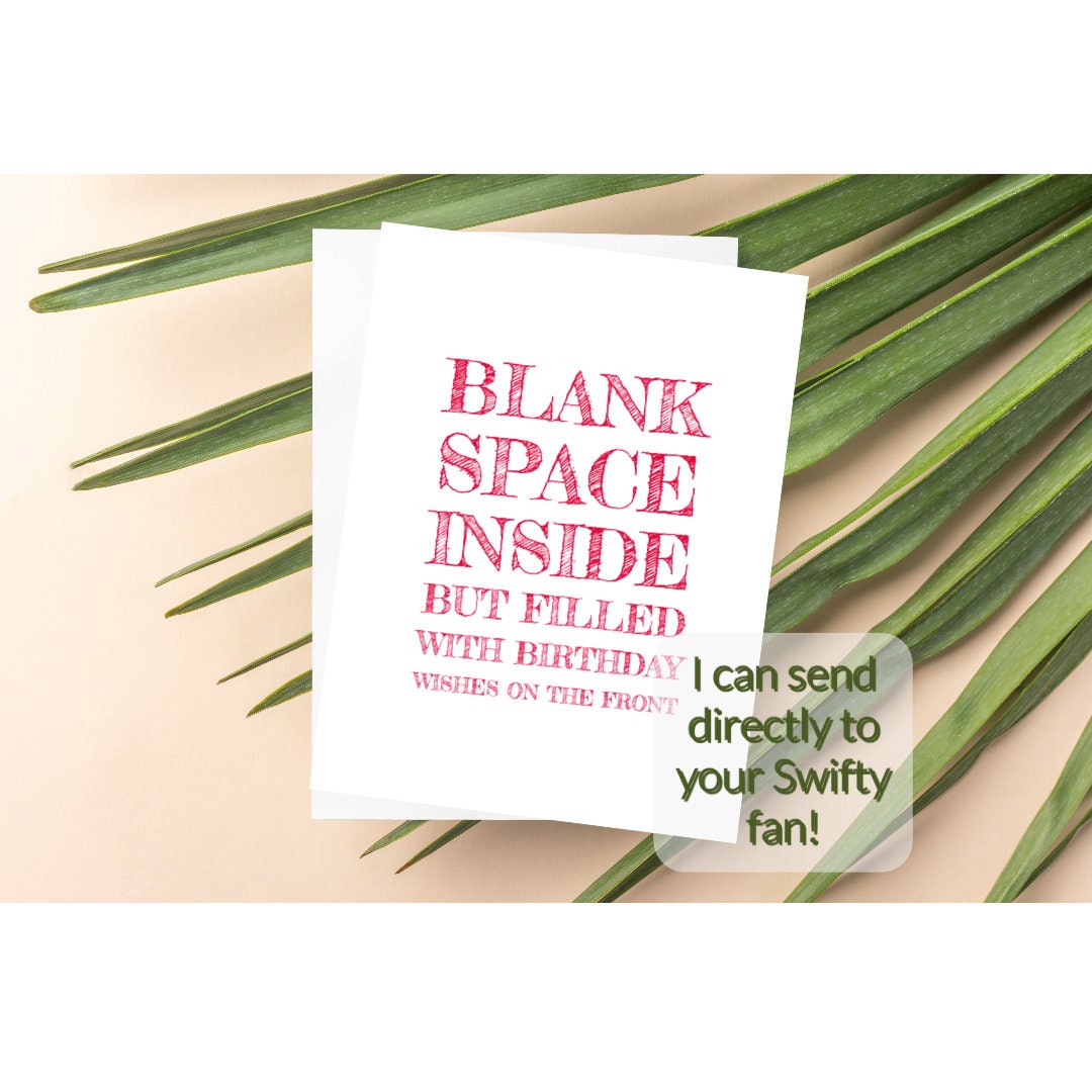 Taylor Swift Birthday Card for Swifty Fans Personalize With Custom ...