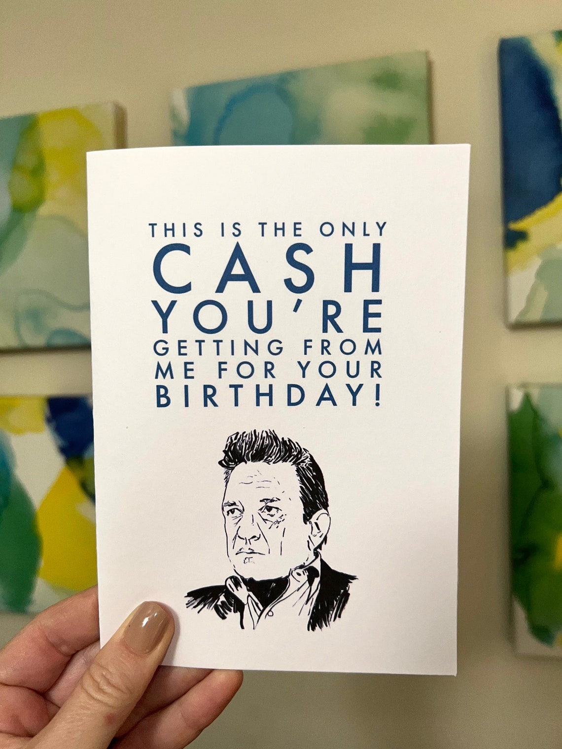 Johnny Cash Funny Birthday Card This is the Only Cash Youre - Etsy
