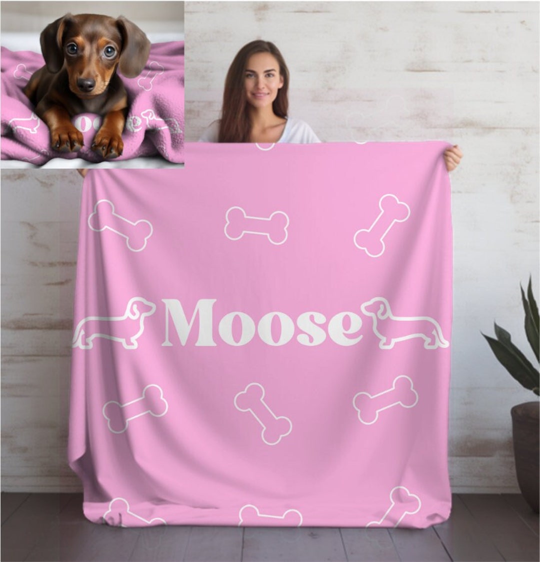 Custom Dog Minky Blankets, Personalized Dog Blanket - Etsy