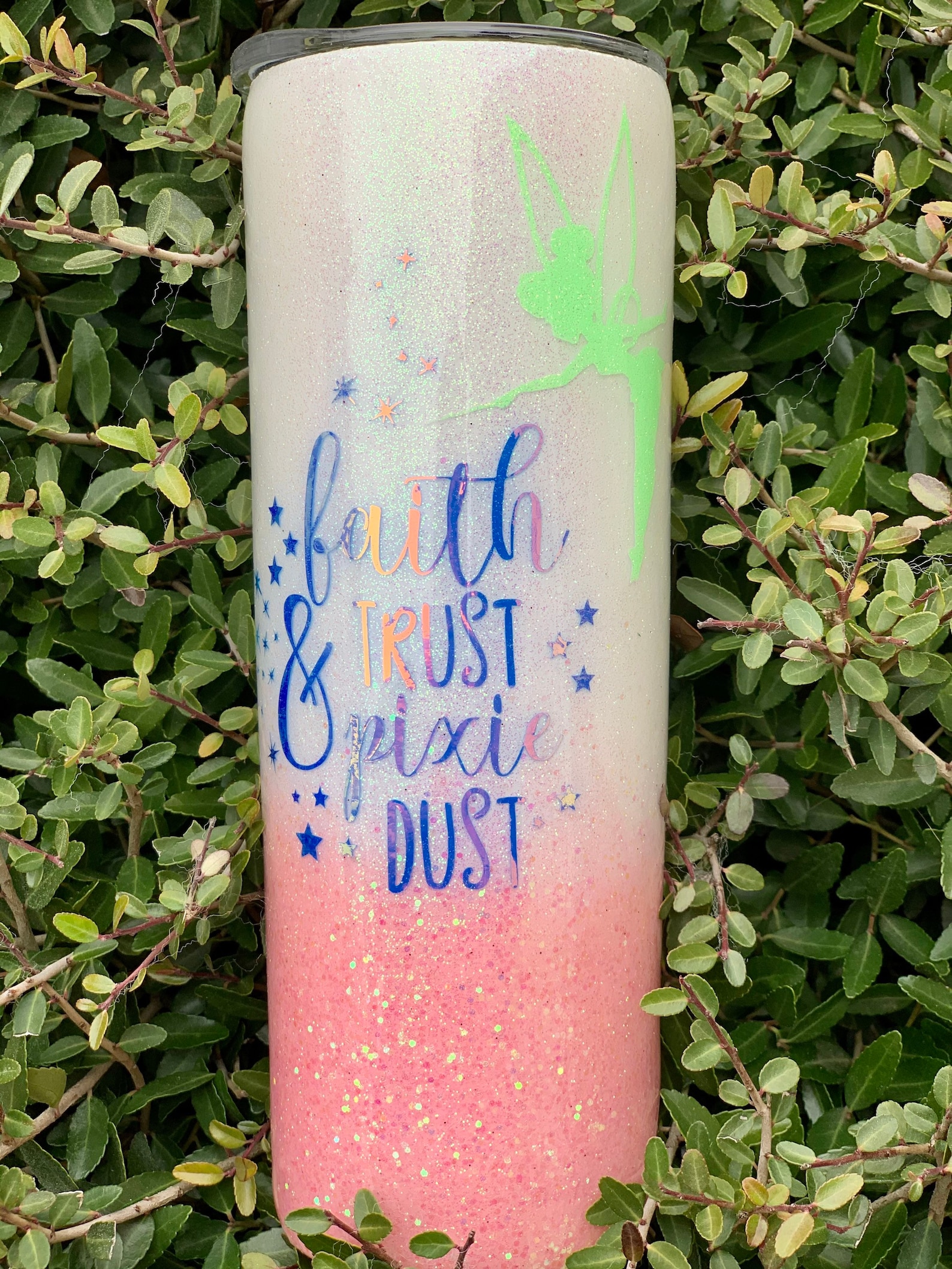 Tinkerbell Glitter Tumbler Disney Personalized Glitter - Etsy