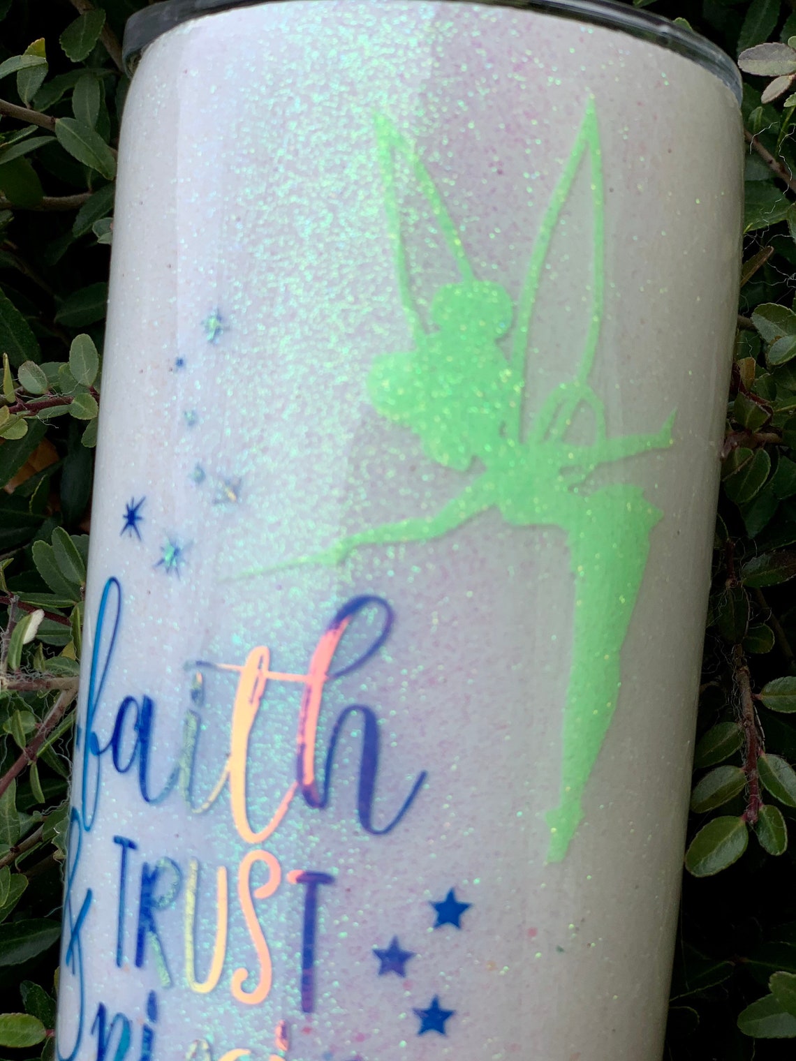 Tinkerbell Glitter Tumbler Disney Personalized Glitter - Etsy