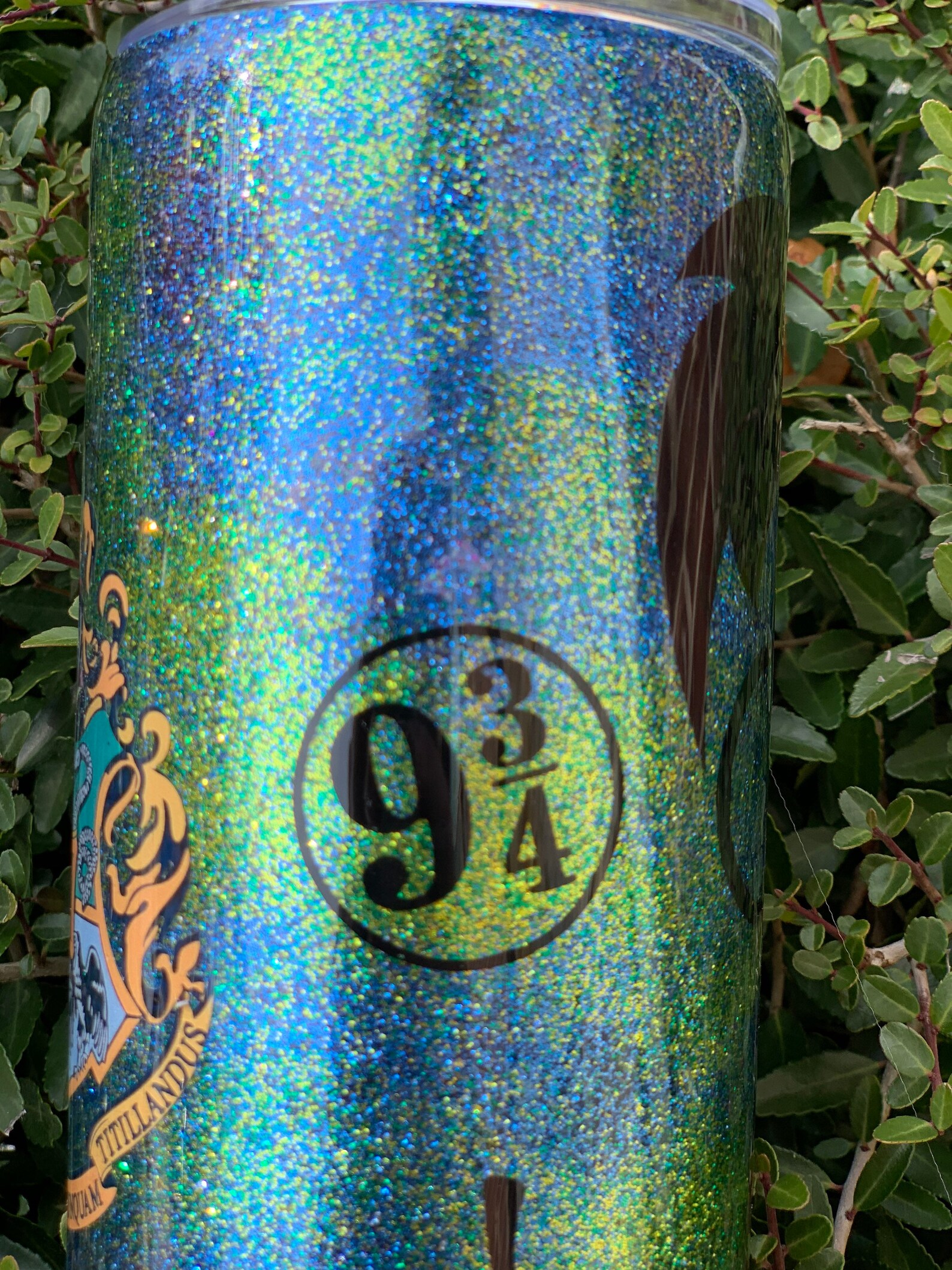 Harry Potter Glitter Tumbler Hogwarts Personalized T Etsy