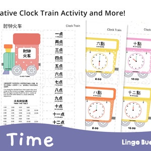 Chinese English Time Activity Book | Chinese Learning Activities for ...