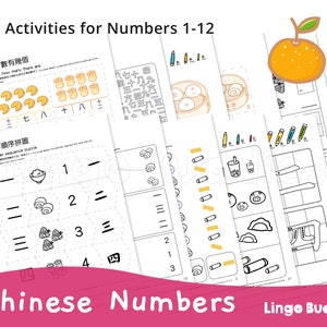Chinese Numbers Activity Book | Numbers Learning Busy Book| Kids ...