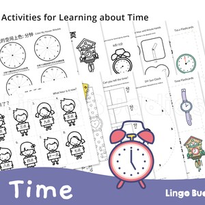 Chinese English Time Activity Book | Chinese Learning Activities for ...