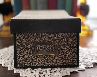 Index Card File Box | Etsy