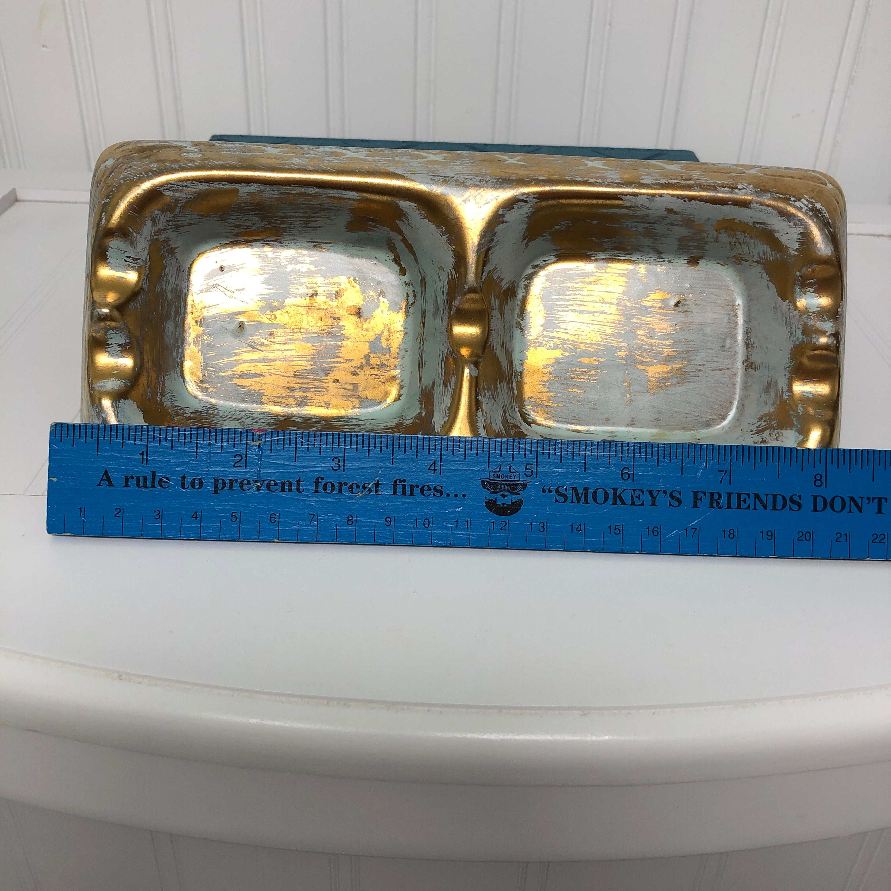 Vintage Stangl Pottery Ashtray, Mid Century Stangl Antique Gold 5076 ...