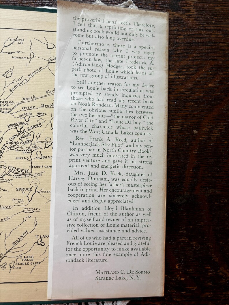 Vintage Book, Adirondack French Louis, Early Life in the North Woods ...