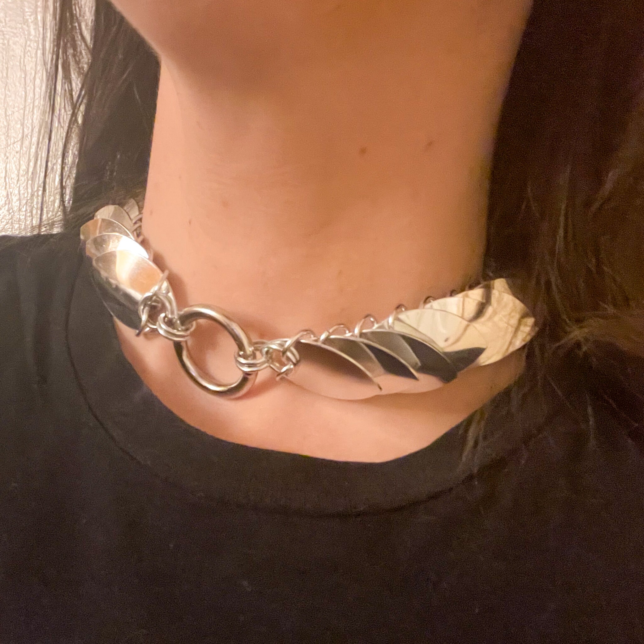 Scale Mail Choker Dragonscale Scalemaille - Etsy