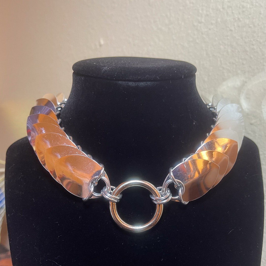 Scale Mail Choker Dragonscale Scalemaille - Etsy