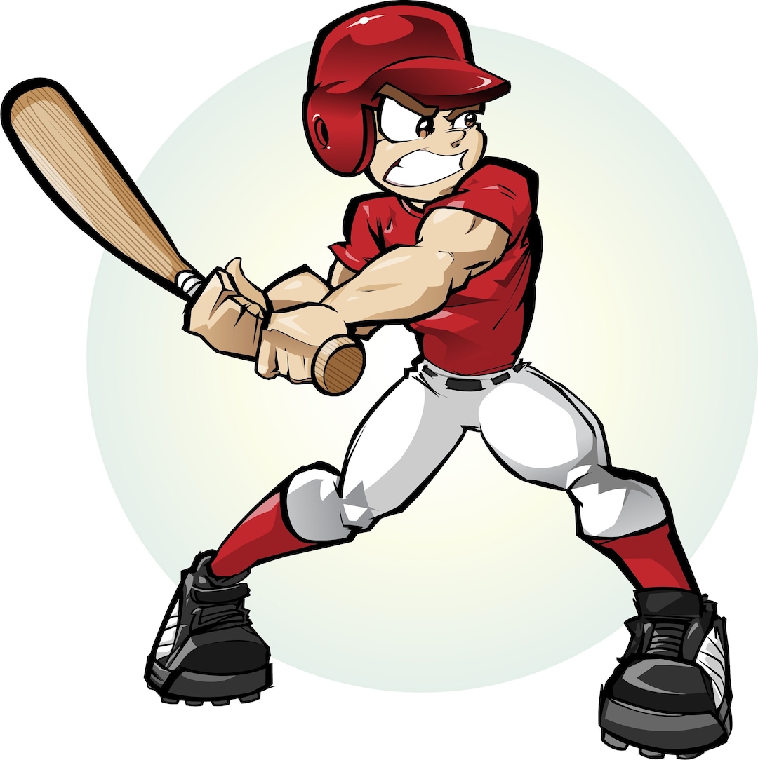 Baseball Batter Vector Art - Etsy