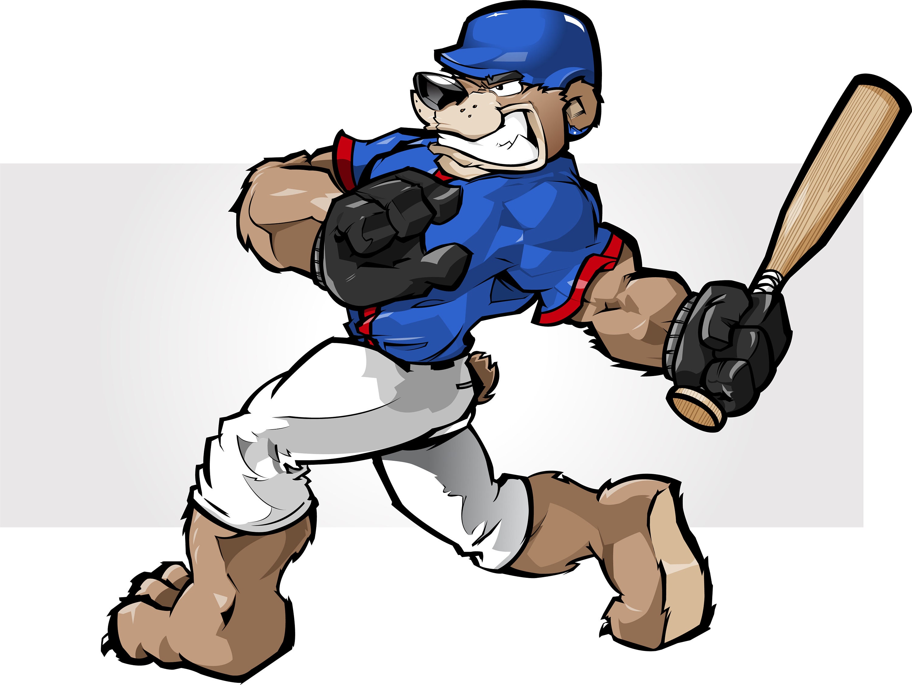 Baseball Cub Batter Vector Art - Etsy