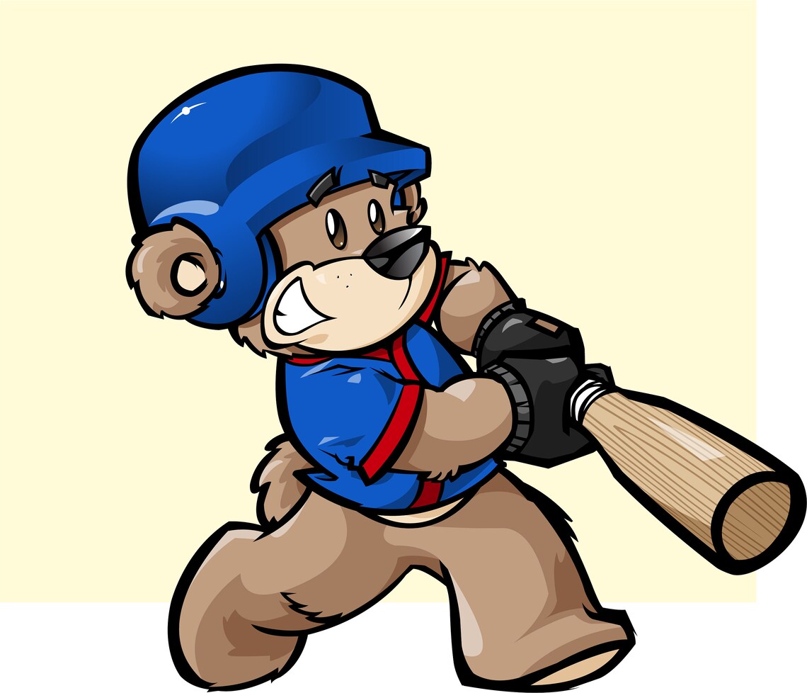 Youth Cub Baseball Batter Vector Art - Etsy