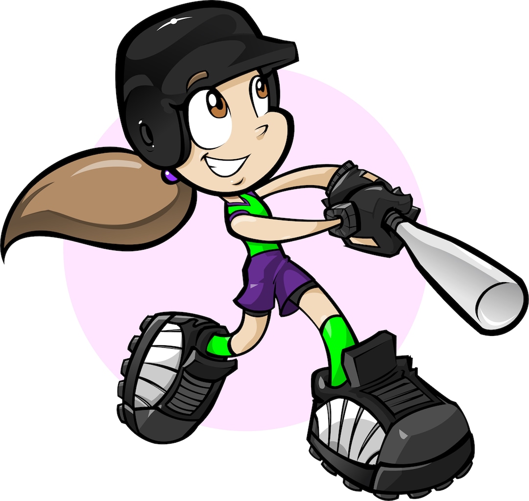 Youth Softball Batter Vector Art - Etsy
