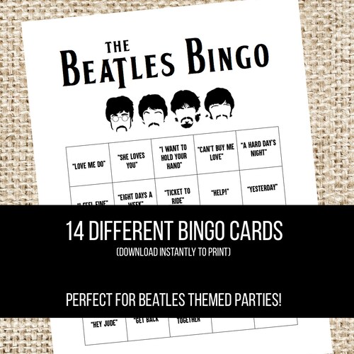 Beatles Bingo Song Titles From Their 1 Album - Etsy