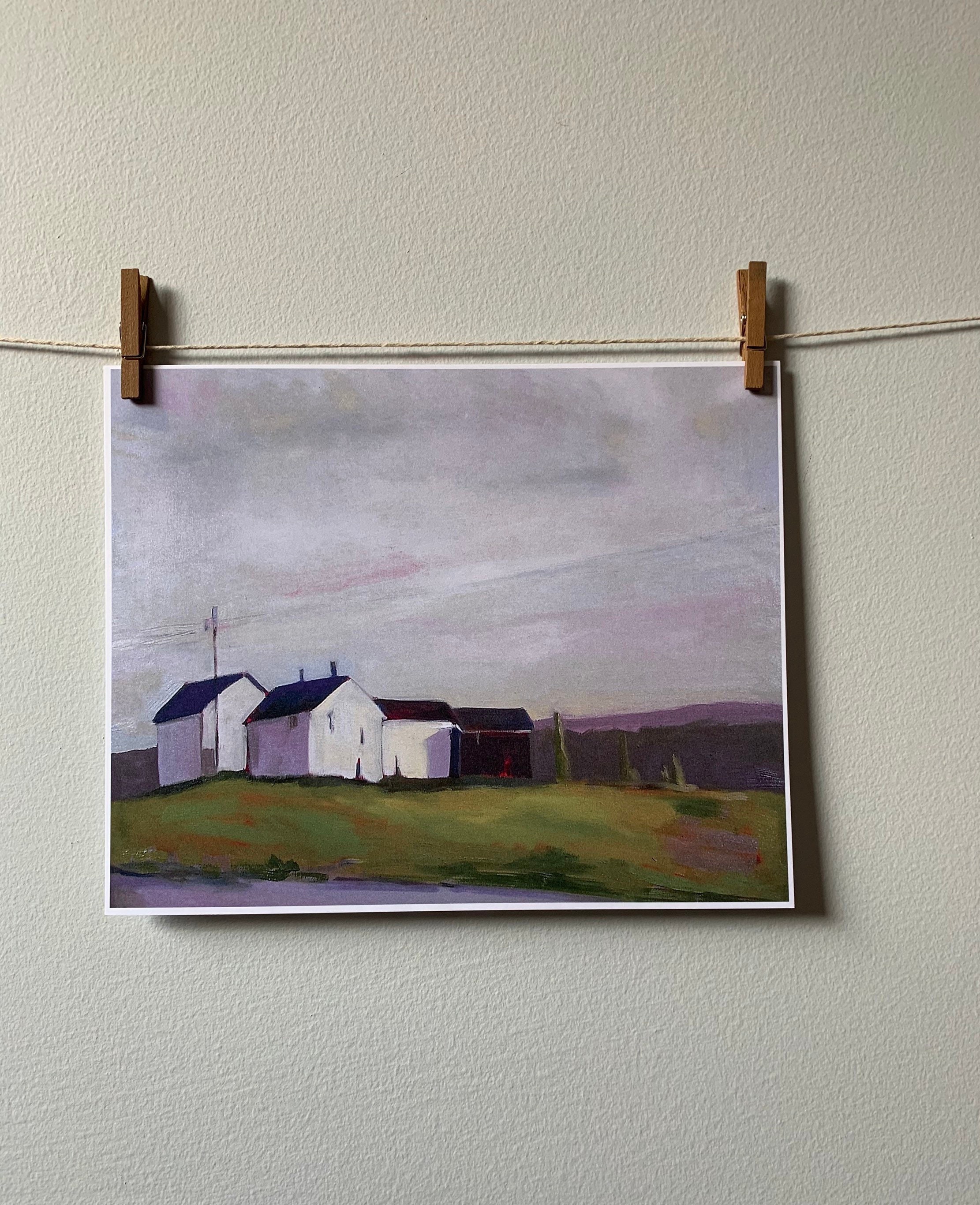Berwick Barn, Maine, Abstract Landscape, Maine Art, Art Print, Painting ...