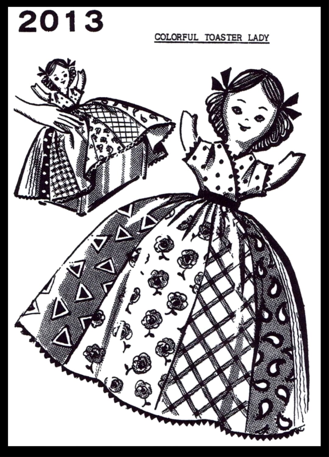 Lady DOLL Toaster or Mixer Cover and Clothes Pattern 2013 Design Mail ...
