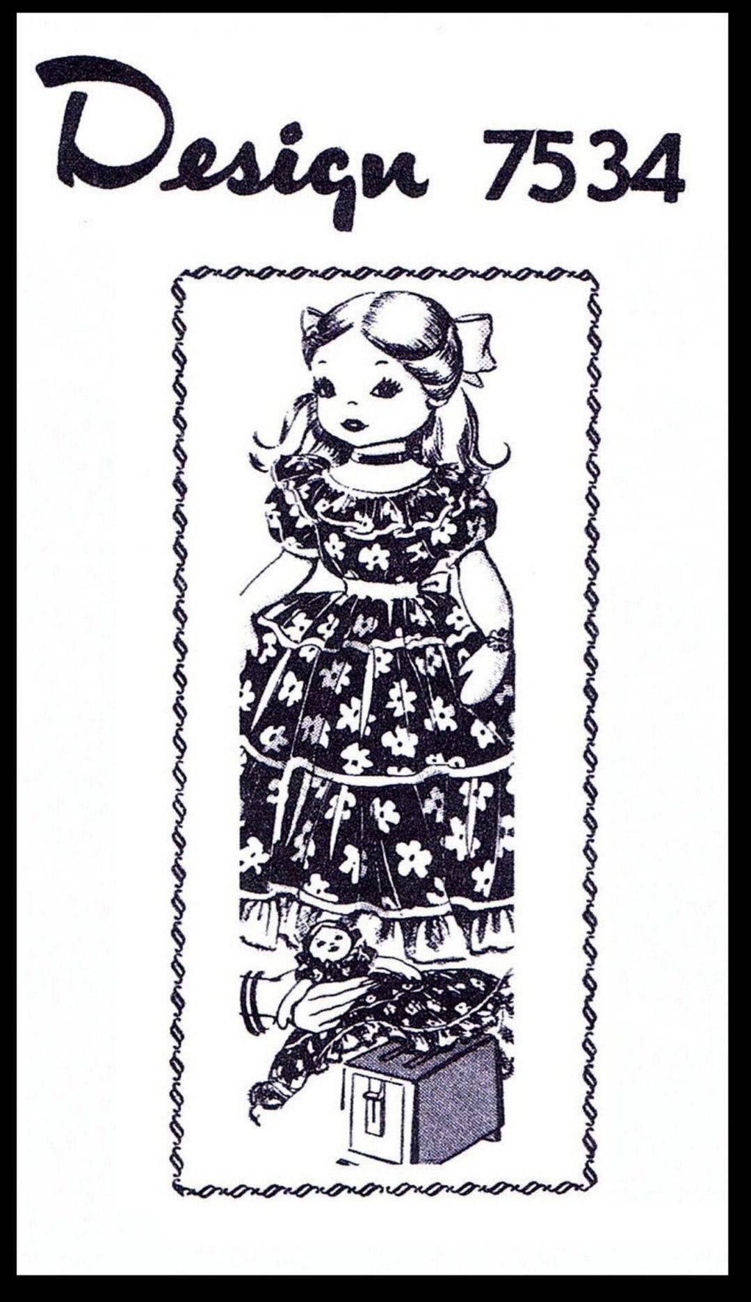 Lady DOLL Toaster or Mixer Cover and Clothes Pattern 7534 Design Mail ...