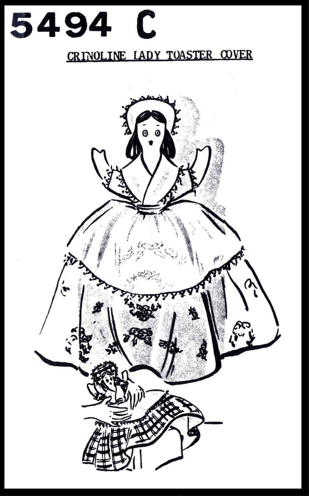 PDF Digital Delivery Only! Lady DOLL Toaster Cover and Clothes ...