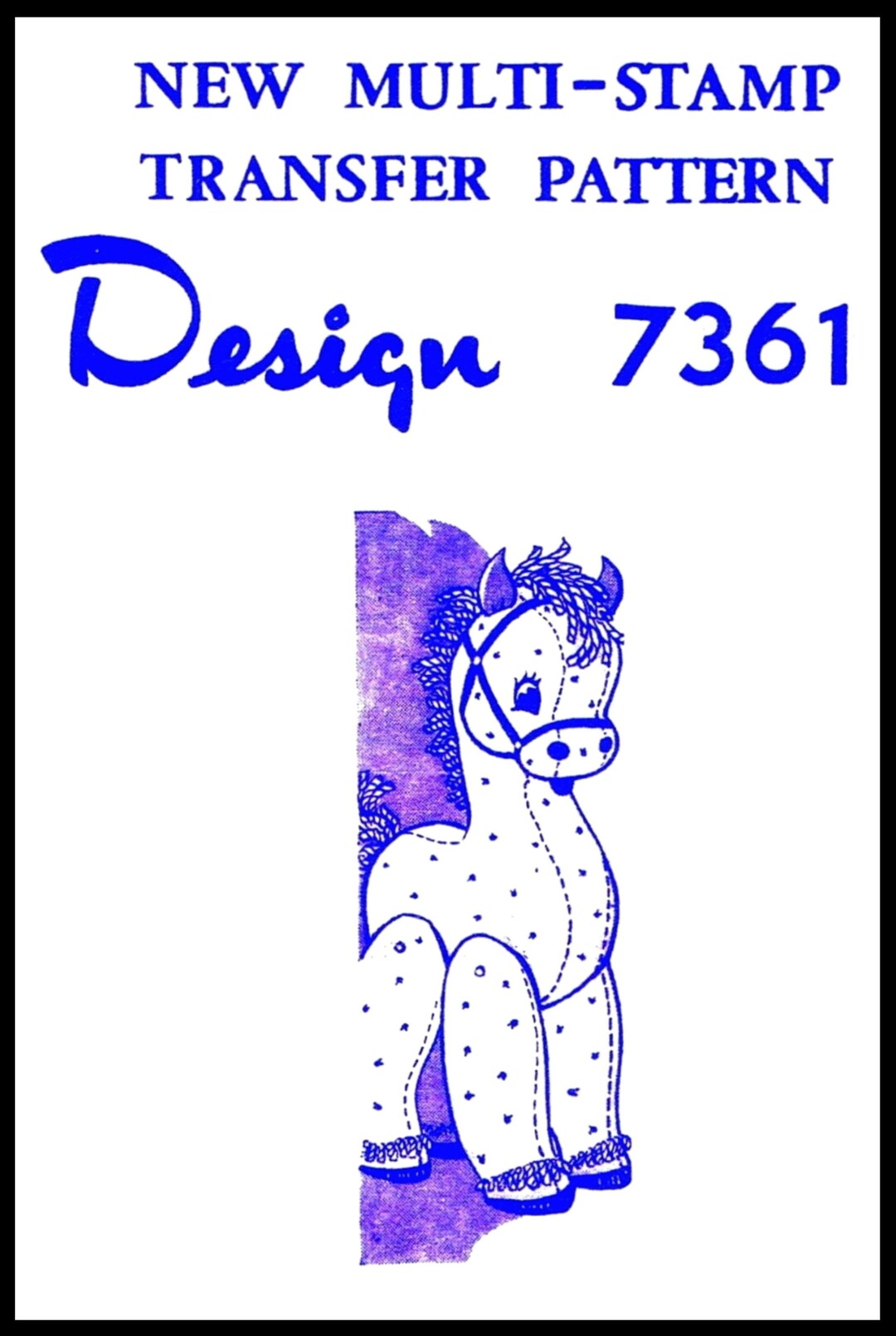 Letter Doll Horse Pony Pattern Design 7361 12.5" Tall Mail Order PDF - Etsy