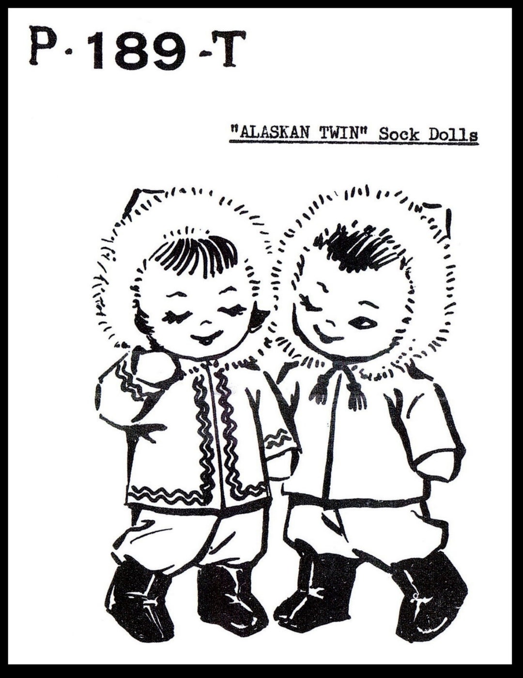PDF Digital Delivery Only Eskimo Alaskan Boy Girl SOCK DOLL W/clothes ...
