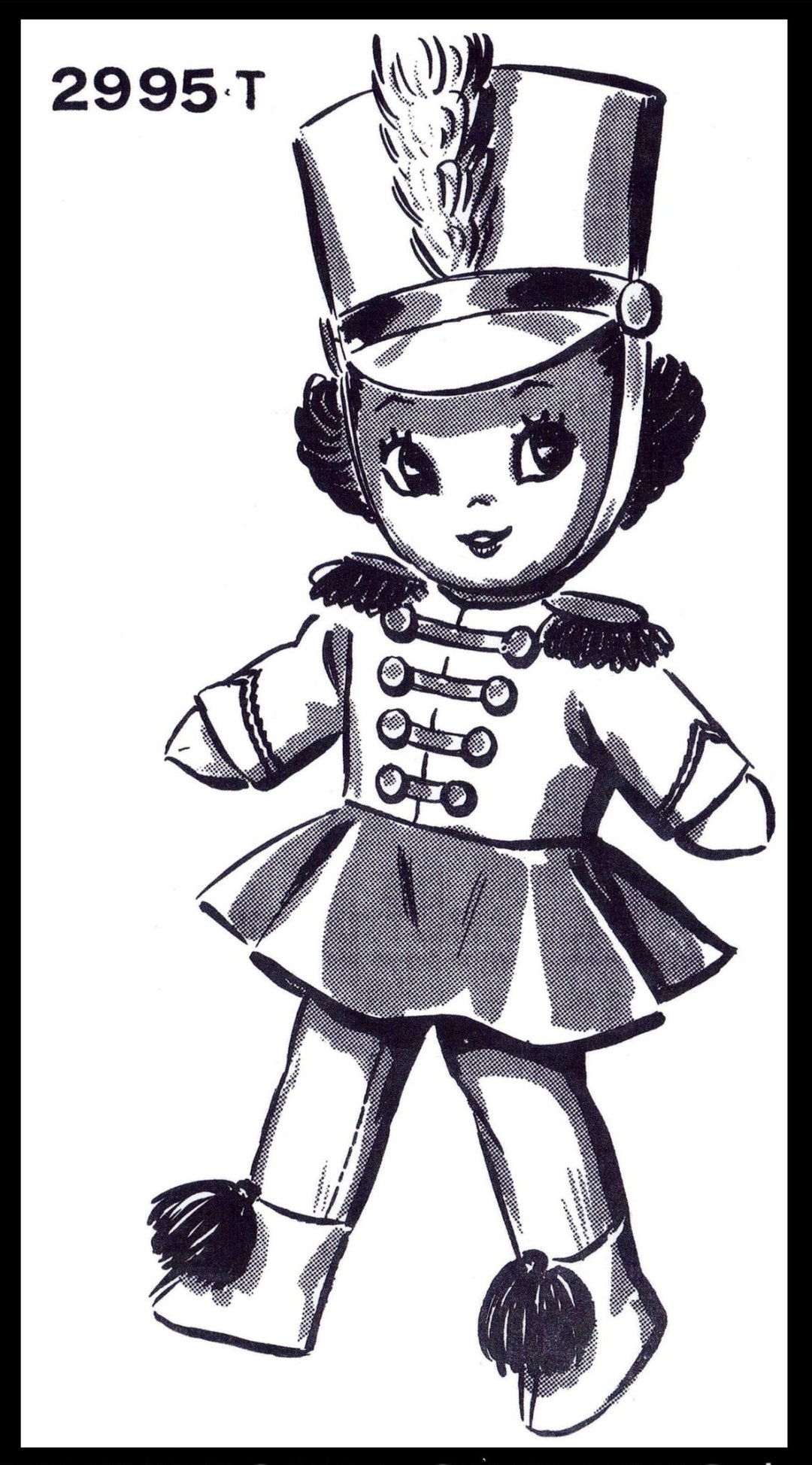 Jointed Soft MAJORETTE Sock DOLL & Clothes Pattern 2995-T Design Mail ...