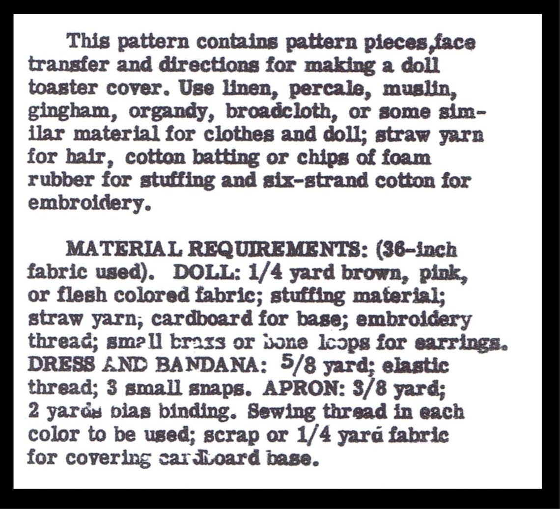 PDF Digital Delivery Only! # 7332 Girl DOLL Toaster Cover and Clothes ...