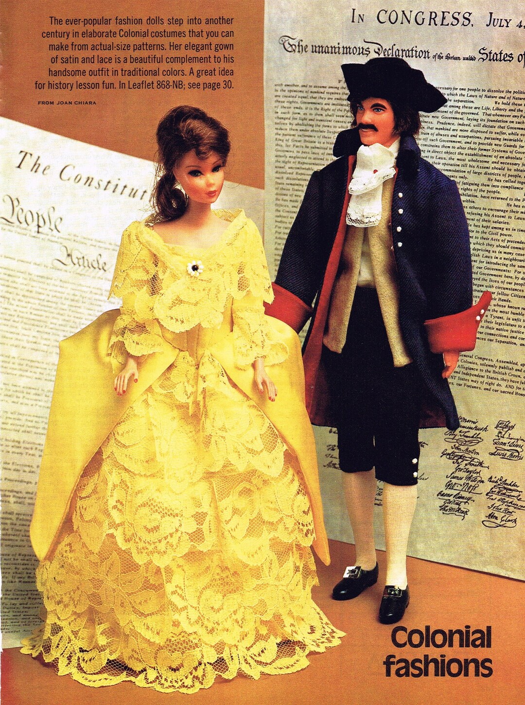 LETTER 11 1/2"-12"~ Teen Doll Pattern COLONIAL Mail Order 868NB ...