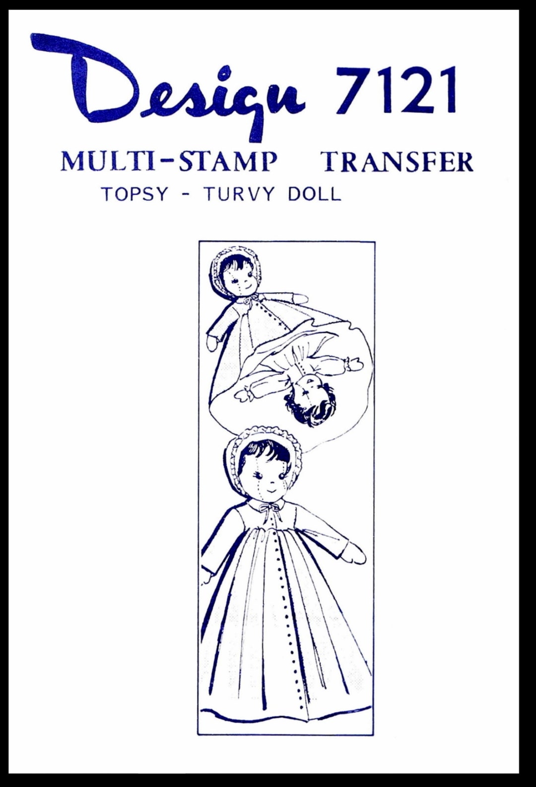 Girl Topsy Turvy Upside Down DOLL and Clothes Pattern 7121 Design Mail ...