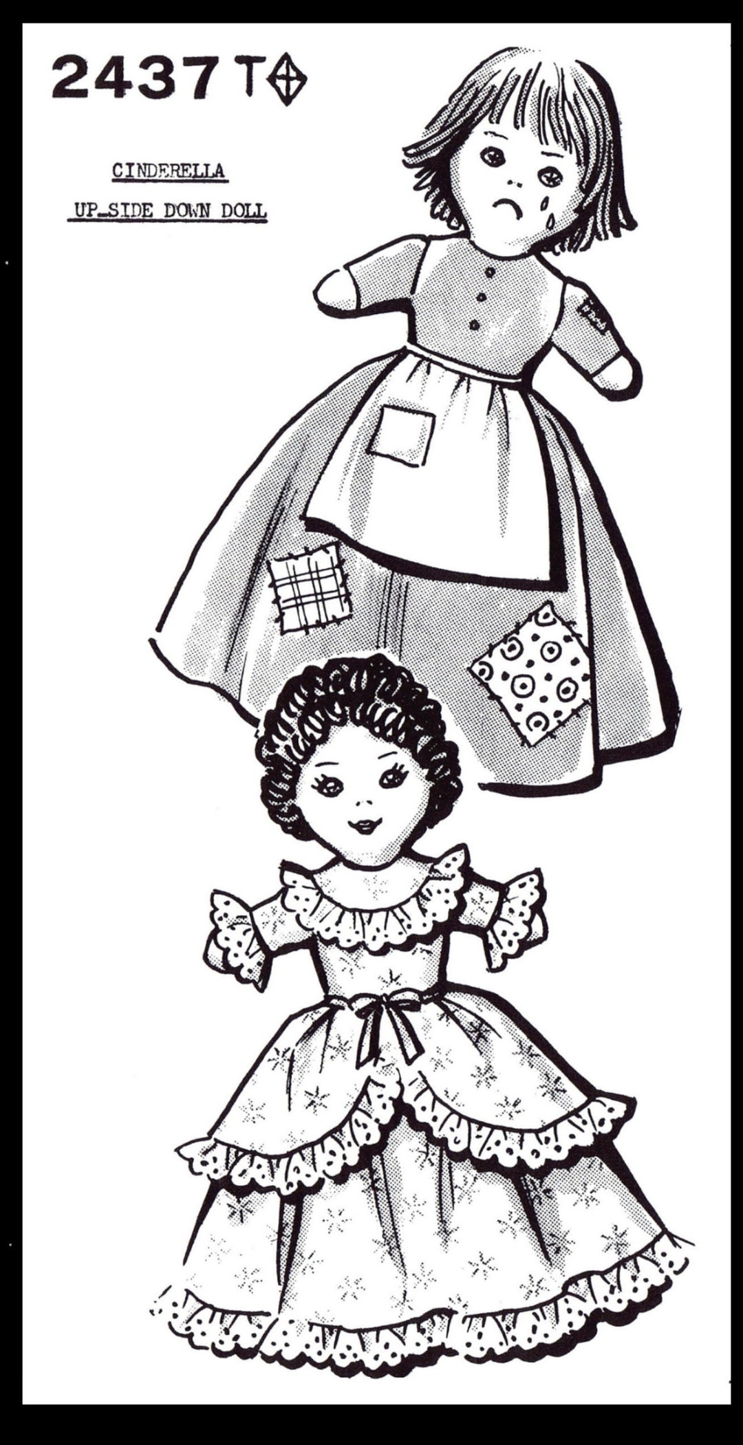Girl Cinderella Topsy Turvy Upside Down DOLL Pattern 2437 Design Mail ...