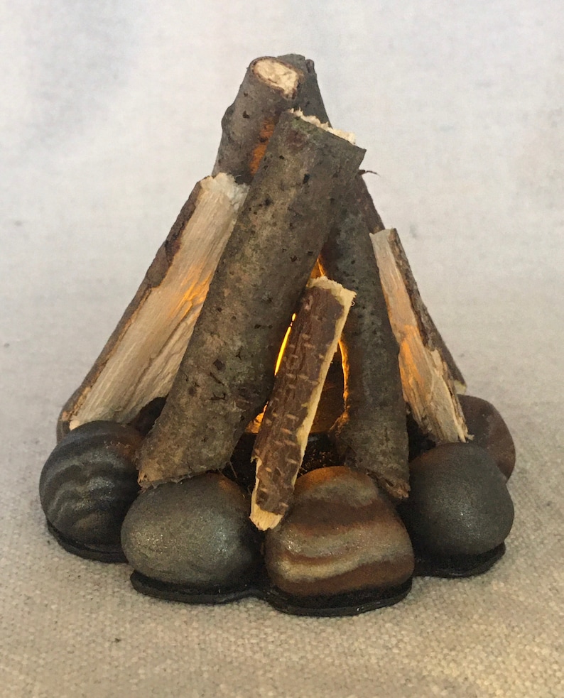 Decorative Tiered Tray Miniature Campfire - Etsy