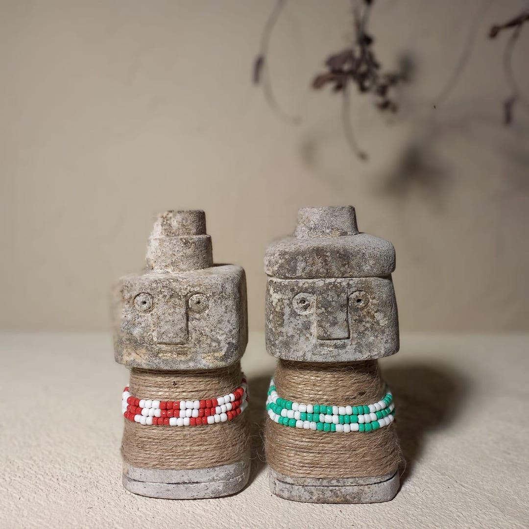 Handmade Primitive Stone Sculpture, Bali Craft Stone Statues Indonesian ...